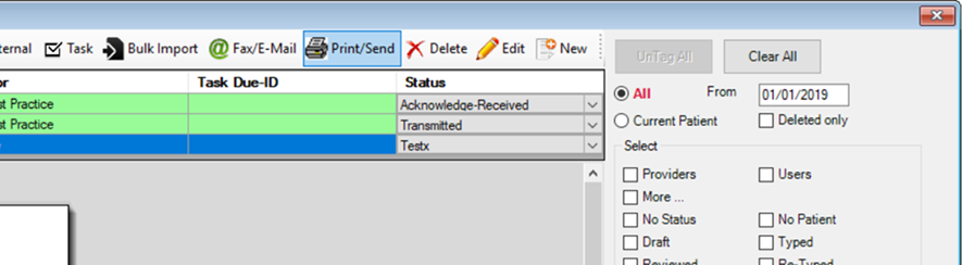 Send and Receive through HealthLink RSD (NZ)
